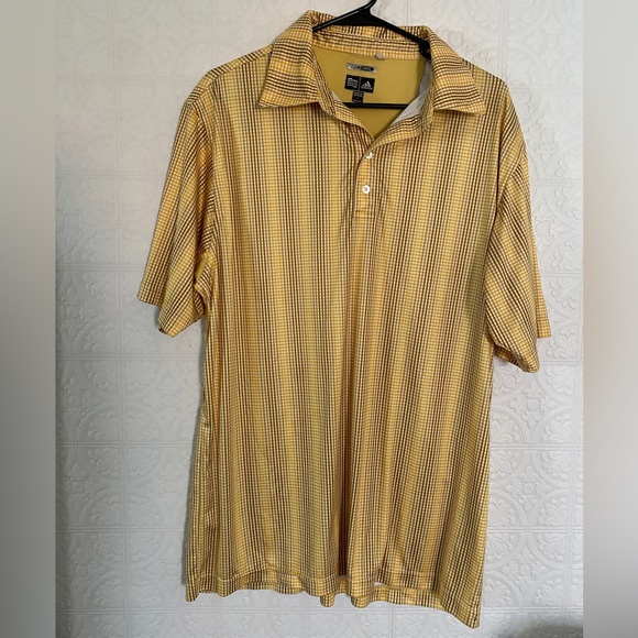 adidas | Shirts | Adidas Climatecool Mustard Colored Polo Large | Poshmark